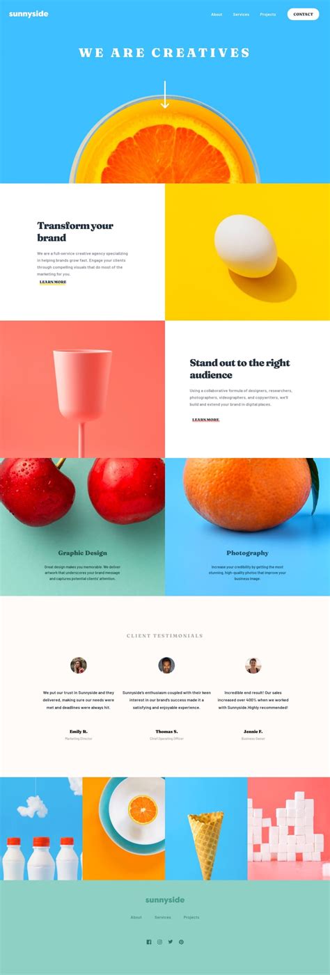 Frontend Mentor Sunnyside Agency Landing Page Html Css Vanilla Js