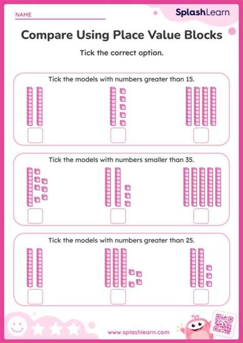 Select The Correct Model To Compare Place Value Blocks — Printable Math