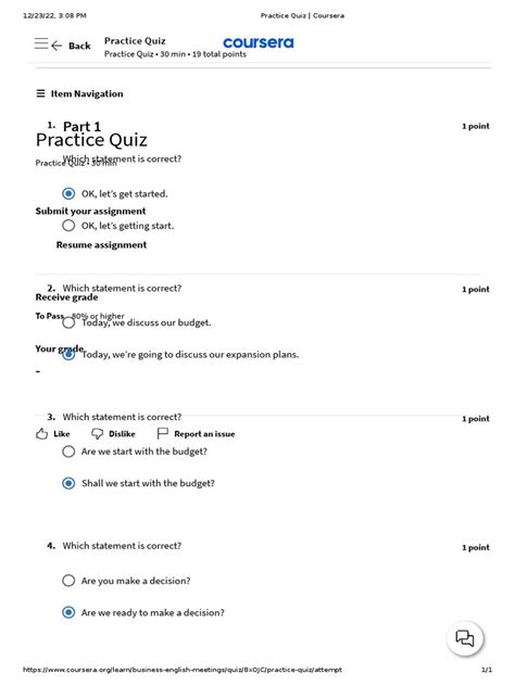 Practice Quiz Coursera Pdf