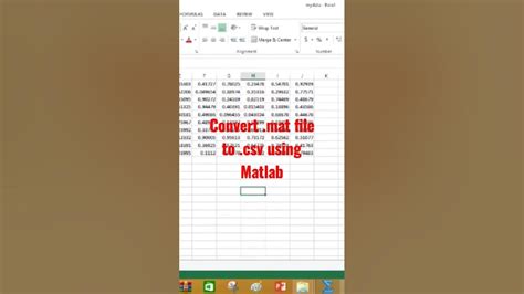 Convert Mat File To Csv Using Matlab Youtube