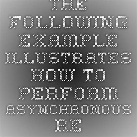 How To Perform Asynchronous Read Operations On Standardoutput Stream