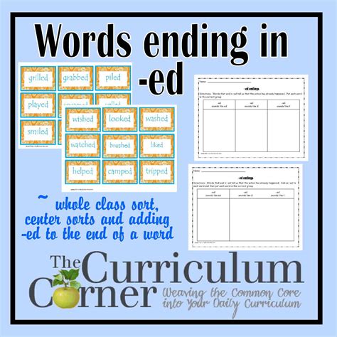 Ed Word Endings Teaching Spelling Words Reading Words