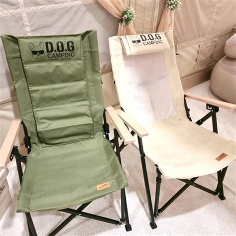 도그독 아스트라 접이식 초경량 캠핑의자 원목 릴렉스체어 진베이지 디바이스마트