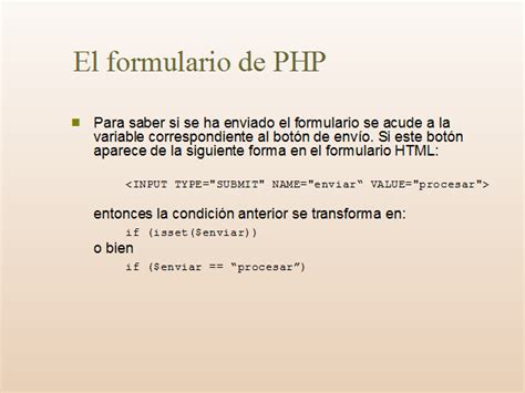 Formularios PHP página