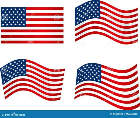 American Flag Crossed With Canadian Flag Cartoon Vector 74368173
