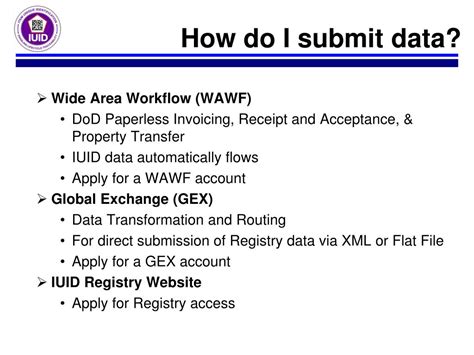 Ppt Iuid Registry Overview Powerpoint Presentation Free Download