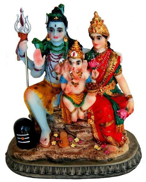 Shiva Parvati Ganesh Statue 10 Siva And Ganesh Giving Blessings With Uma