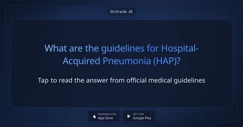 What Are The Guidelines For Hospital Acquired Pneumonia Hap