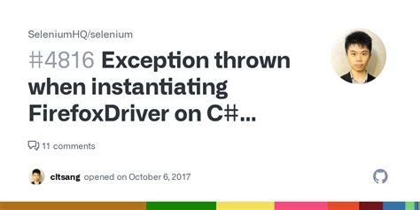 Exception Thrown When Instantiating Firefoxdriver On C Net · Issue