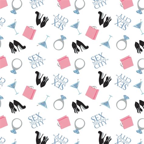 Sex And The City Cotton Fabric By The Yard Icons White Camelot Etsy