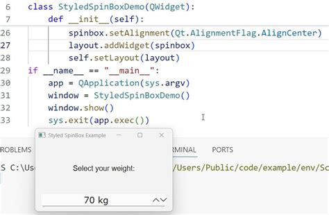 Qspinbox Widget In Pyqt
