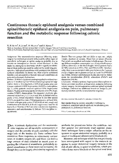 Pdf Continuous Thoracic Epidural Analgesia Versus Combined Spinal Thoracic Epidural Analgesia