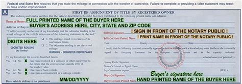 North Carolina Odometer Disclosure Statement NC 2025 Form