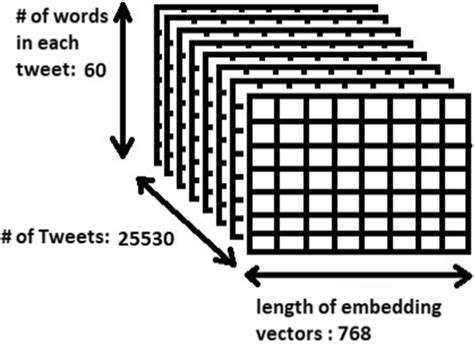3d Arrays Of Preprocessed Tweets Before Feeding To The Algorithm
