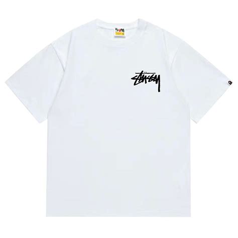 Bape X Stussy Basic Pigment Dyed Tee Novadope