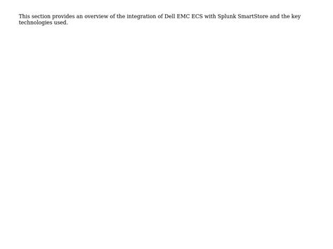 Introduction Dell Emc Ecs Splunk Smartstore Configuration Dell