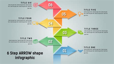 28 Powerpoint 6 Step Arrow Shape Infographic Powerup With Powerpoint