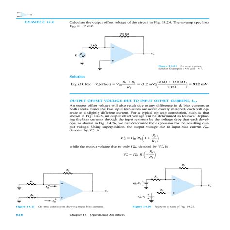 Calculate The Output Offset Voltage The Circuit Fig