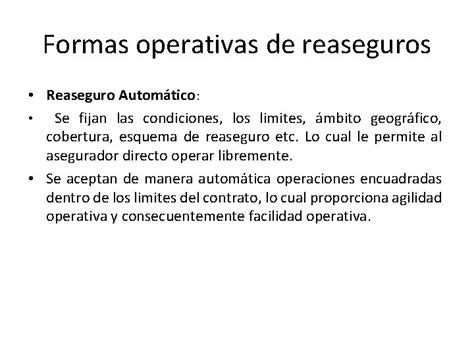 Unidad Ii Reaseguro Qu Es El Reaseguro O