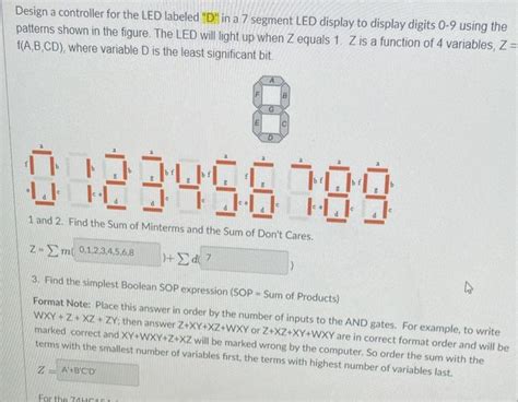 Solved Design A Controller For The LED Labeled D In A Chegg