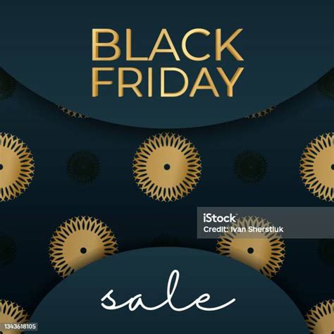 추상적인 골드 장식이 있는 블루 블랙 프라이데이 포스터 가격에 대한 스톡 벡터 아트 및 기타 이미지 가격 고급 광고 Istock
