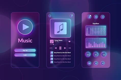 Premium Vector Gradient Mobile Ui Ux Template Design