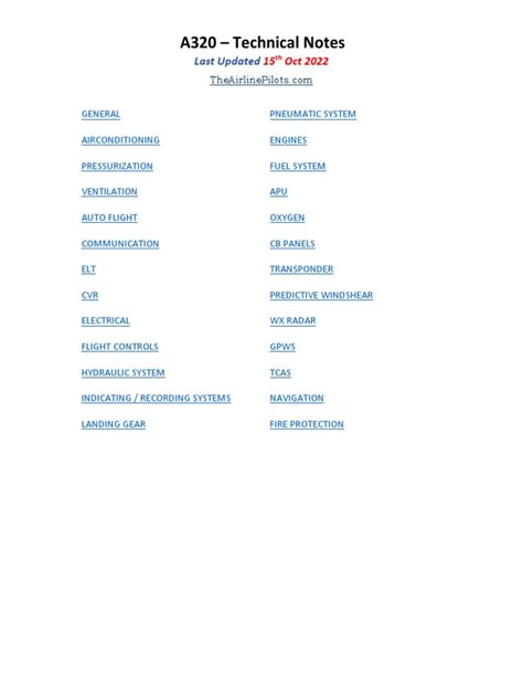 A320 Technical Notes Pdf Turbine Flight Dynamics Fixed Wing Aircraft