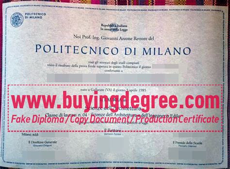 Get A Fake Degree From Polytechnic University Of Milan