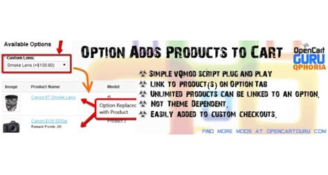 OpenCart Option To Product 1 5 X 2 X 3 0
