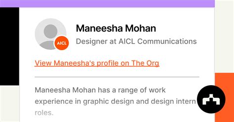 Maneesha Mohan Designer At Aicl Communications The Org