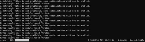 A Matching Triton Is Not Available Some Optimizations Will Not Be Enablederror Caught Was No