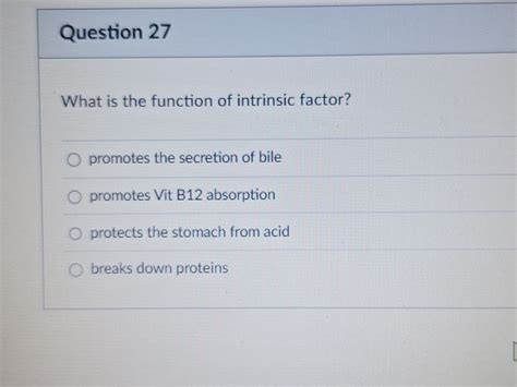 What Is The Function Of Intrinsic Factor StudyX