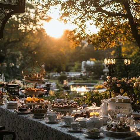 Free Sunlit Garden Party Image Sunset Garden Party Download At