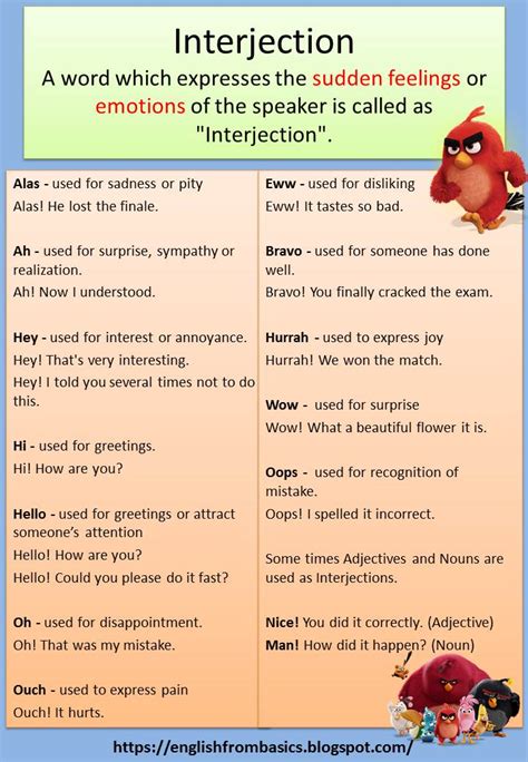 Interjection Examples Sentences