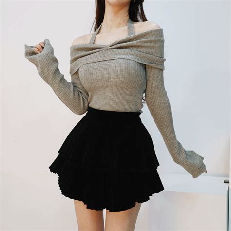 [속바지부착 캉캉스커트] 벨벳 소재 3단 플리츠 주름 미니 스커트 에이블리