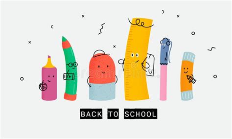 Back To School Fun Hand Drawn Character Design Great For Students
