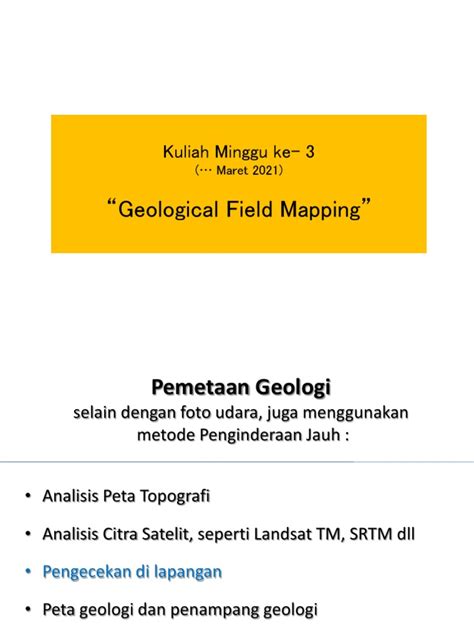 3 Geological Mapping Maret 2021 Pdf
