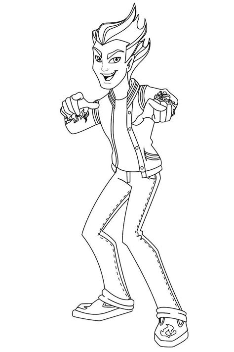 Раскраски Змея Раскраска Кукла монстр хай и змея Монстер Хай