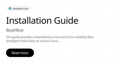 Installation Guide Ibus Ibus Deepwiki