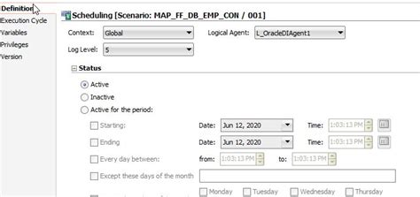 Oracle Single Schedule Multiple Entry In Odi Stack Overflow