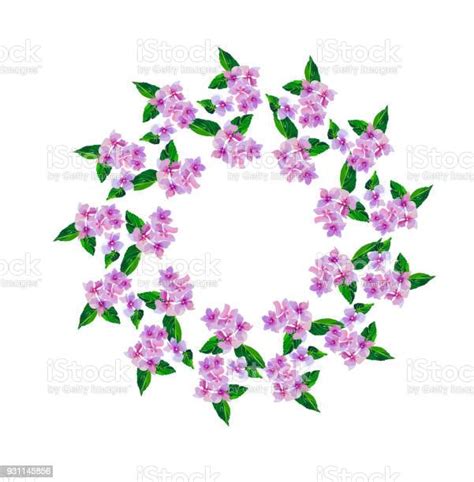 라일락 작은 꽃 수채화의 화 환에는 손으로 그린 꽃 초대 결혼식 생일 카드 프레임 라운드 흰색 절연 일러스트 벡터 결혼식에 대한 스톡 벡터 아트 및 기타 이미지 Istock