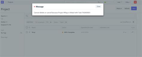 Delete Task Linked To Project · Issue 14907 · Frappeerpnext · Github