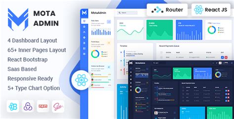 MotaAdmin React Redux Admin Dashboard Template By Dexignlabs ThemeForest