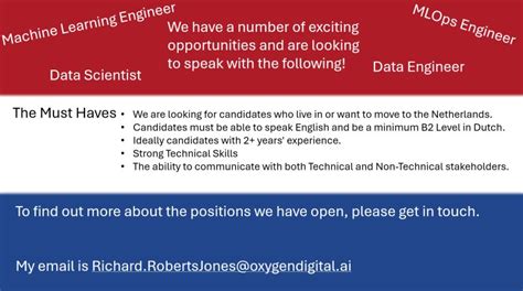 Dataengineer Mlopsengineer Mlengineer Datascientist Netherlands