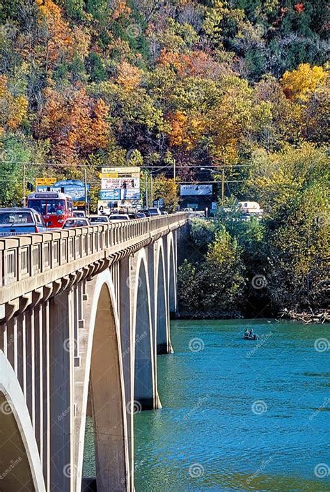 Old Highway 65 Bridge Over Lake Taneycomo At Branson Missouri Editorial