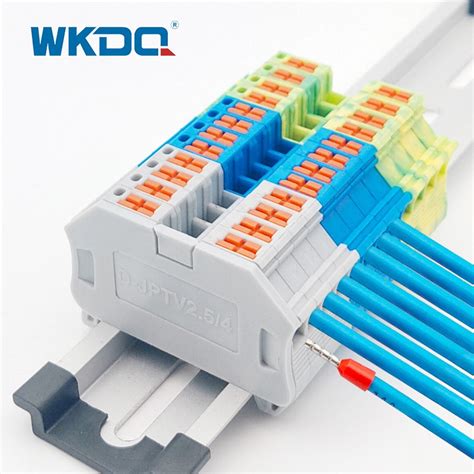 China Mm Cable Din Rail Push In Terminal Block Anti Inflaming AWG Suppliers Manufacturers