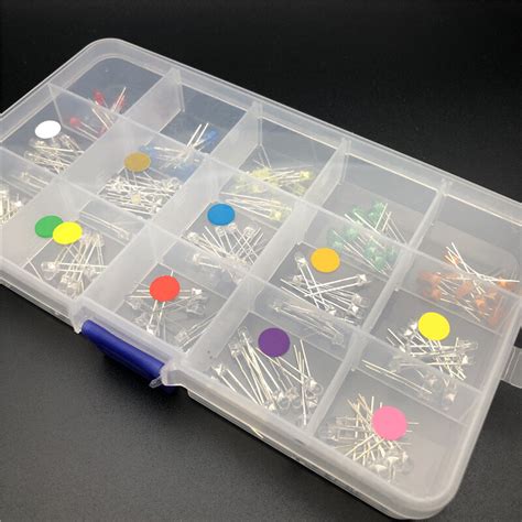 3มม5มม15สีไฟ Emitting ไดโอดชุดสำหรับ Arduino Bright สีขาวสีแดงสีฟ้าสี 3มม5มม15สีไฟ Emitting ไดโอดชุดสำหรับ Arduino Bright สีขาวสีแดงสีฟ้าสี