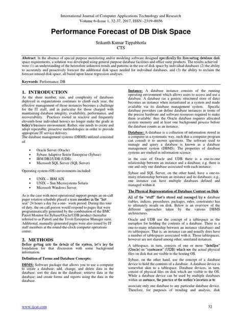 Performance Forecast Of Db Disk Space Pdf Oracle Database Databases