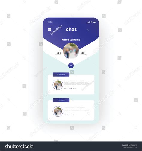 Blue Live Chat Ui Ux Gui Stock Vector Royalty Free Shutterstock