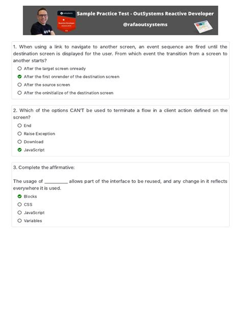 outsystems reactive certification sample practice test pdf databases parameter computer